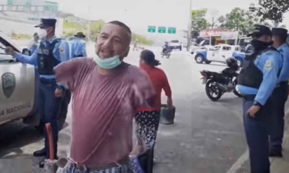 Predicador sin manos comparte el Evangelio a policías en las calles